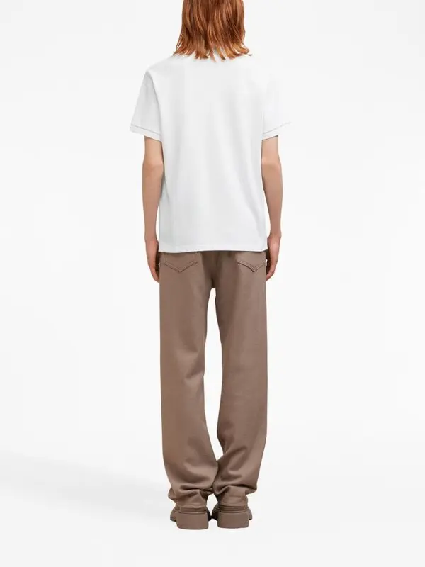 AMI Paris De Coeur Cotton Polo Shirt - White