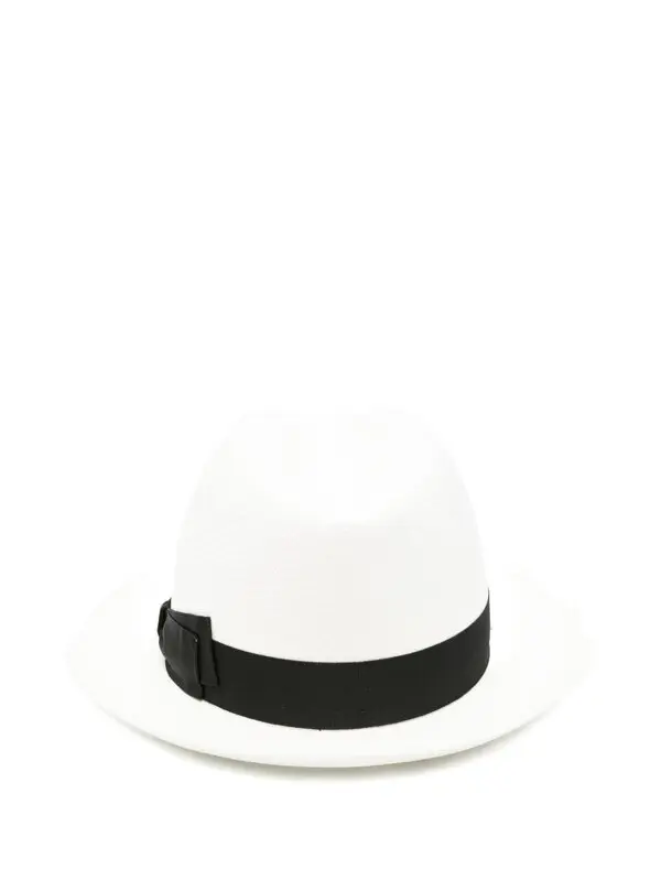 Borsalino Federico Raffia Hat - White