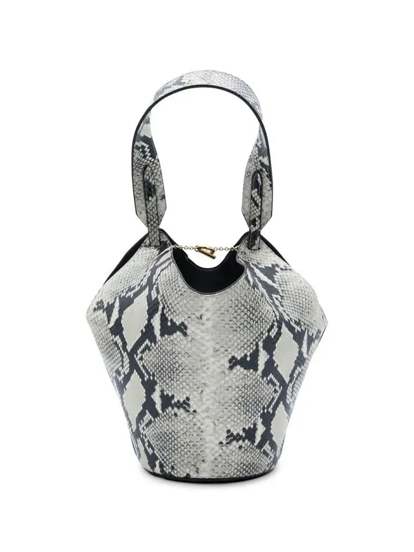 Khaite Lotus Mini Leather Tote - Beige
