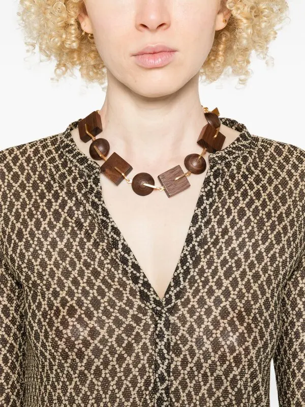 SIYU Patterned Kaftan Dress - Black