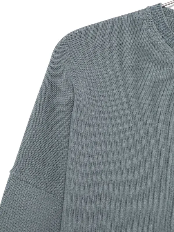ALYSI Cotton Crewneck Sweater - Grey