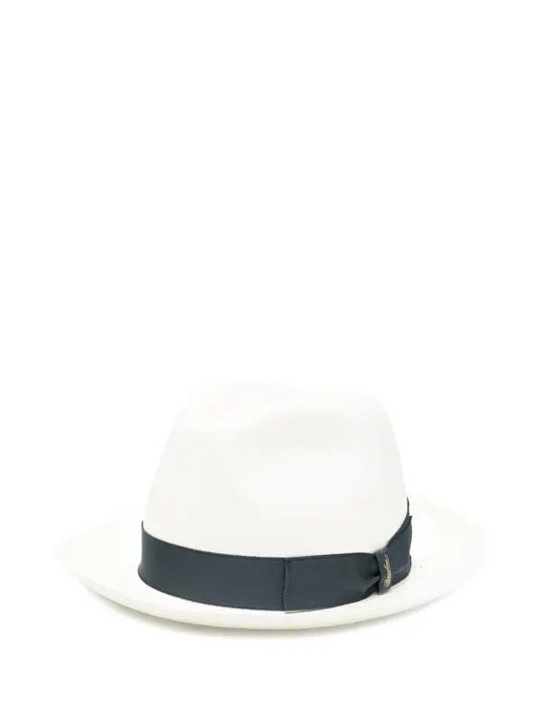 Borsalino Federico Raffia Panama Hat - White