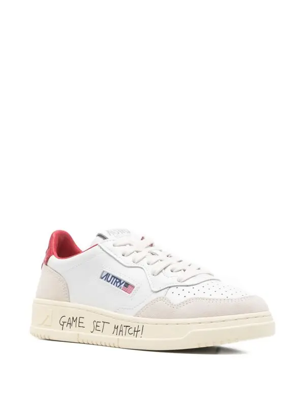 AUTRY Medialist Low Leather Sneakers - Red