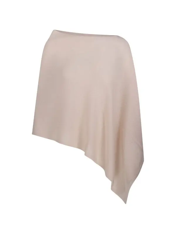 BEYOU Asymmetric Poncho - Ivory