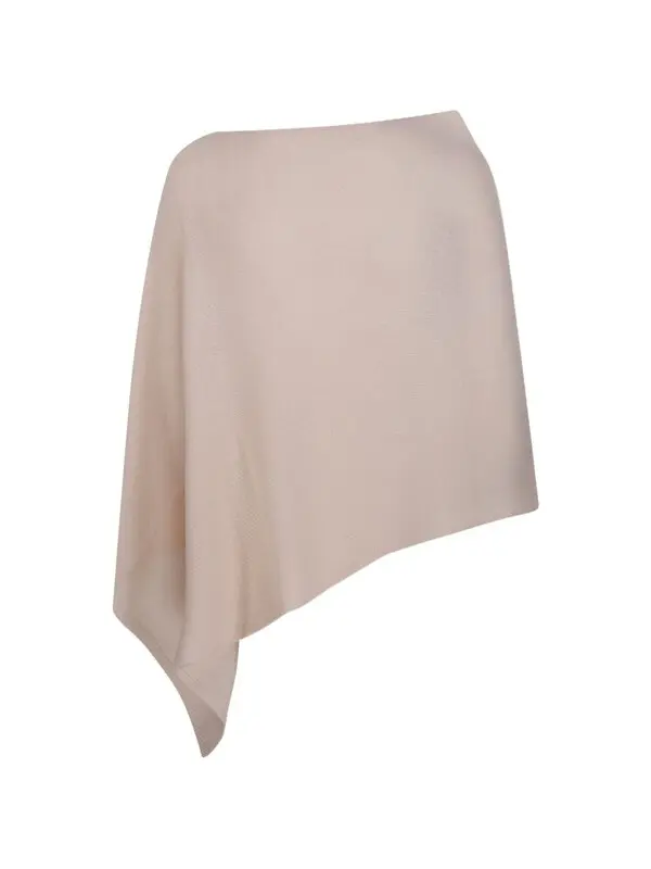 BEYOU Asymmetric Poncho - Ivory