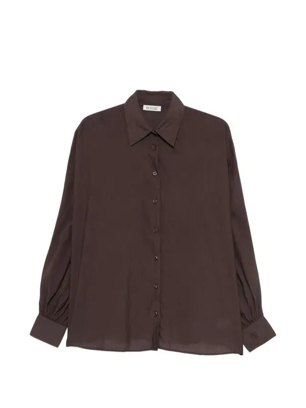 SOSUE Antonia Cotton Shirt - Brown