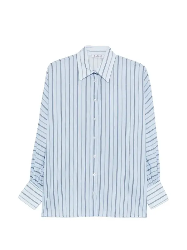 SOSUE Antonia Cotton Shirt - Clear Blue