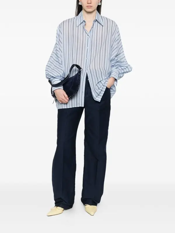 SOSUE Antonia Cotton Shirt - Clear Blue