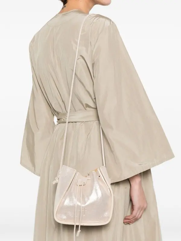 FORTE_FORTE Leather Bucket Bag - Grey