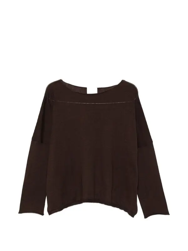 BEYOU Cashmere And Cotton Blend Sweater - Brown