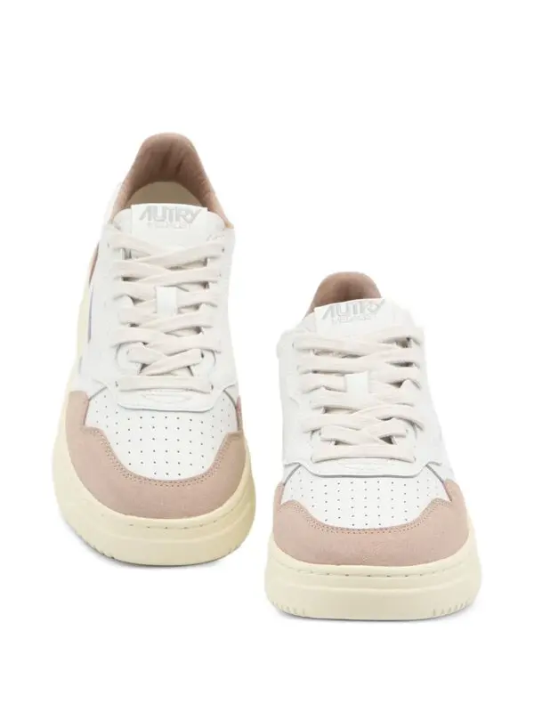 AUTRY Medialist Low Leather Sneakers - Powder