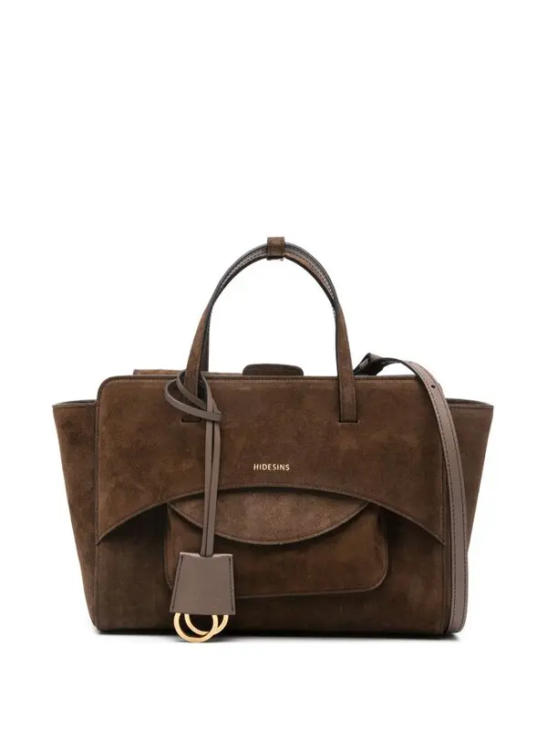 HIDESINS Flap Medium Leather Tote - Brown