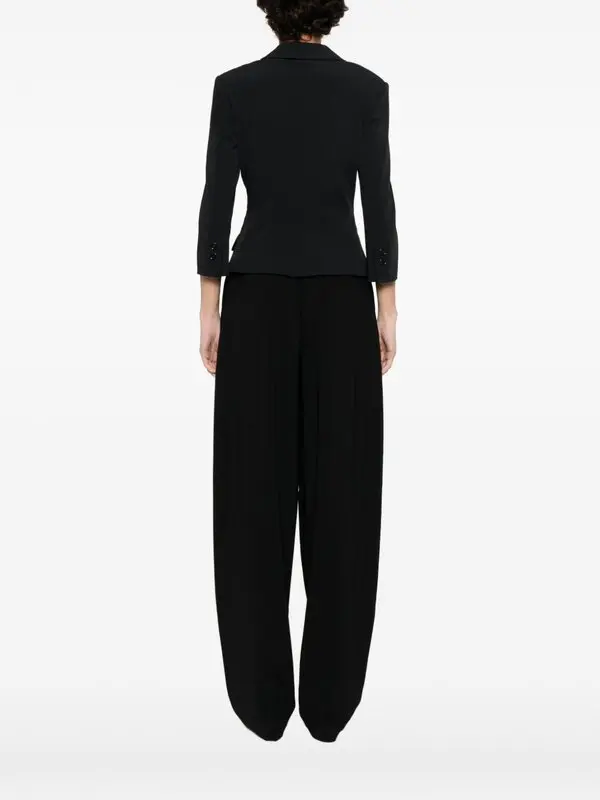 Elisabetta Franchi Belted Double-breasted Jacket - Black