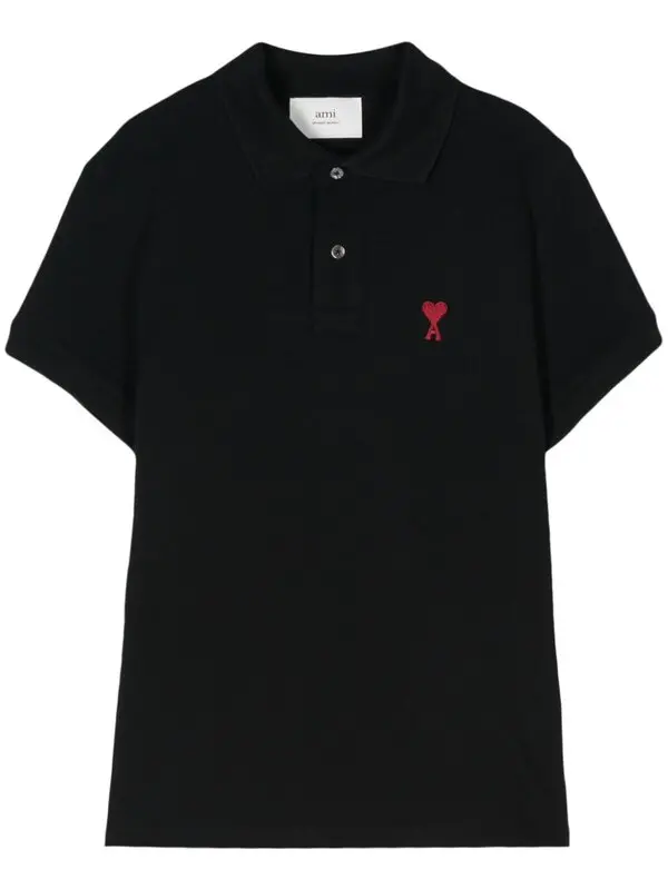 AMI Paris De Coeur Cotton Polo Shirt
