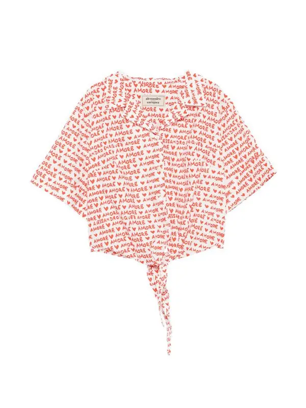 ALESSANDRO ENRIQUEZ Printed Cotton Shirt - Red