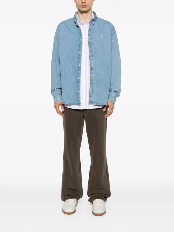 Carhartt Work In Progress Denim Cotton Shirt - Blue