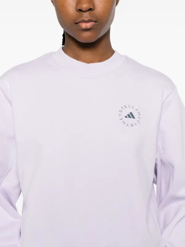 Adidas By Stella McCartney Cotton Crewneck Sweatshirt - Lilac