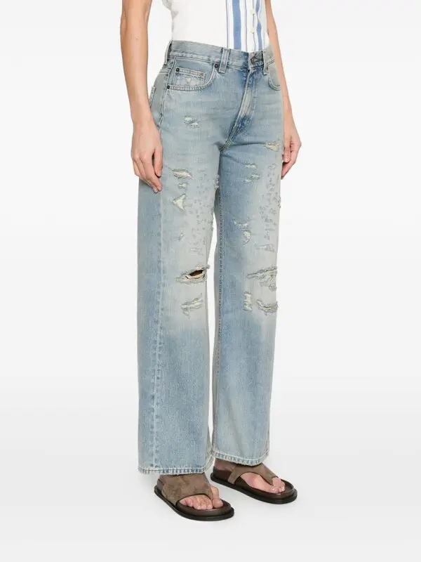 HAIKURE Winny Wide-leg Denim Jeans - Clear Blue