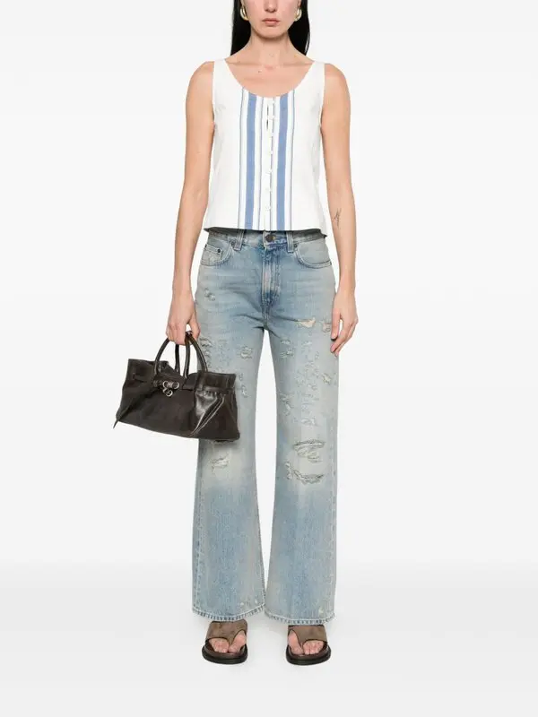 HAIKURE Winny Wide-leg Denim Jeans - Clear Blue