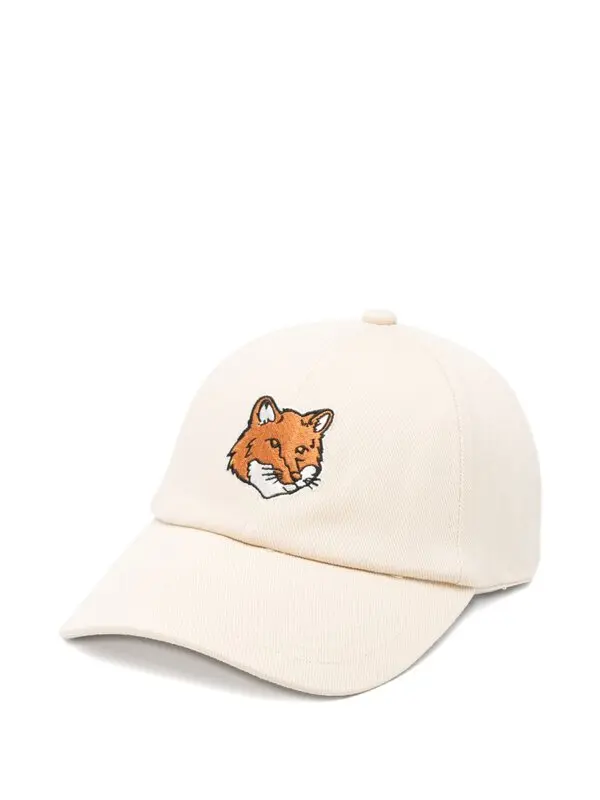 Maison Kitsuné Fox Head Baseball Cap - Ivory