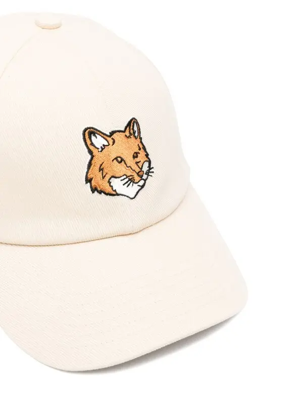 Maison Kitsuné Fox Head Baseball Cap - Ivory