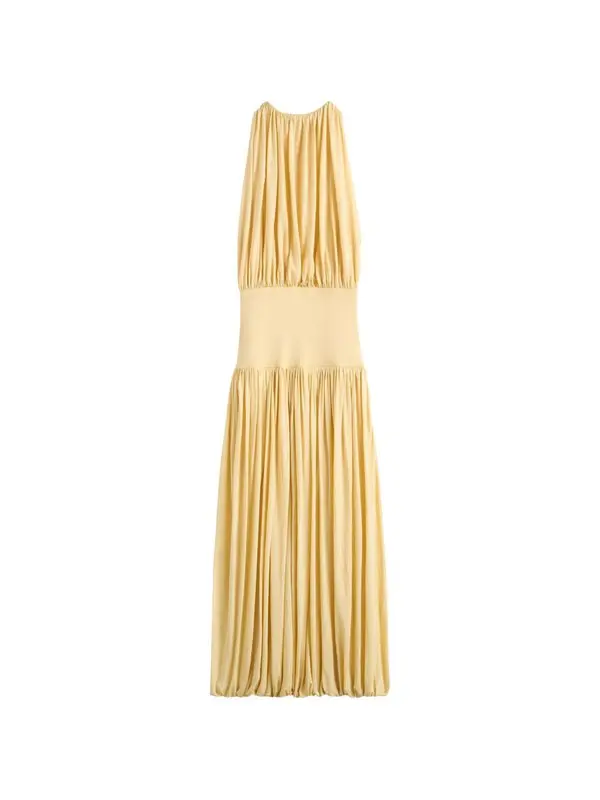 TOTEME Gathered Long Dress - Golden