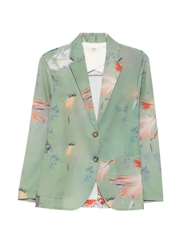 SISSIOTTOSTYLE Printed Single Breasted Blazer Jacket