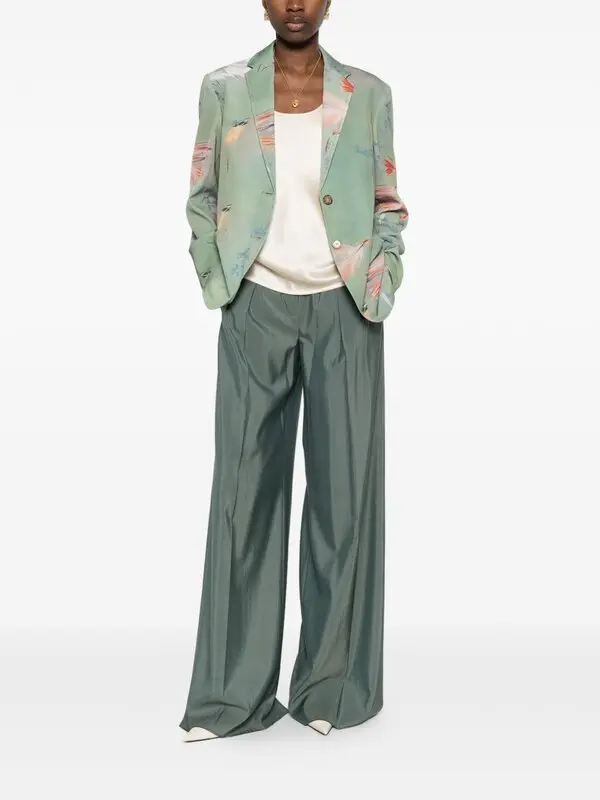 SISSIOTTOSTYLE Printed Single Breasted Blazer Jacket