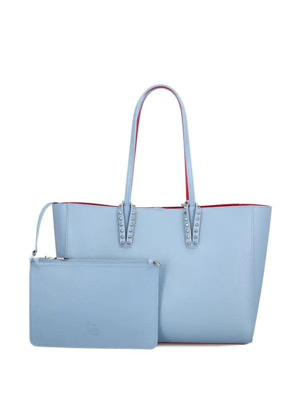 CHRISTIAN LOUBOUTIN Cabata Small Leather Tote - Clear Blue