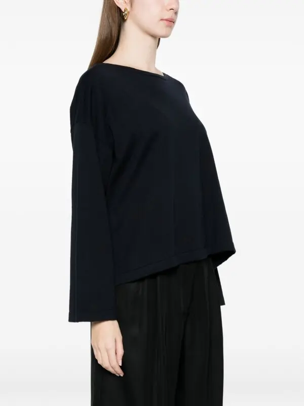 CT PLAGE Cotton Crewneck Pullover - Blue