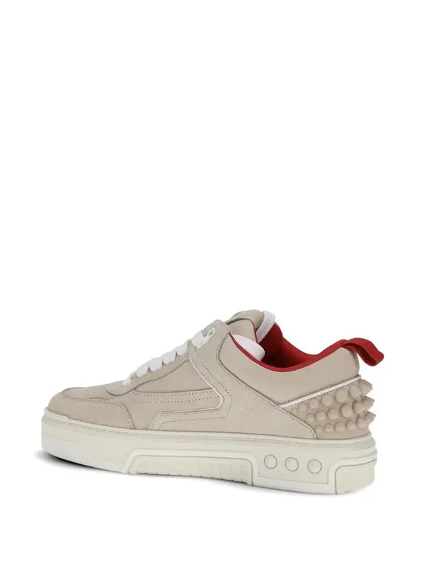 CHRISTIAN LOUBOUTIN Astroloubi Leather Sneakers - Beige