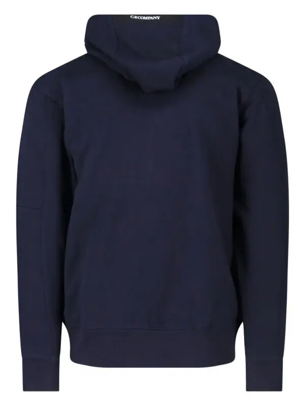 C.P. COMPANY Cotton Logo Hoodie - Blue