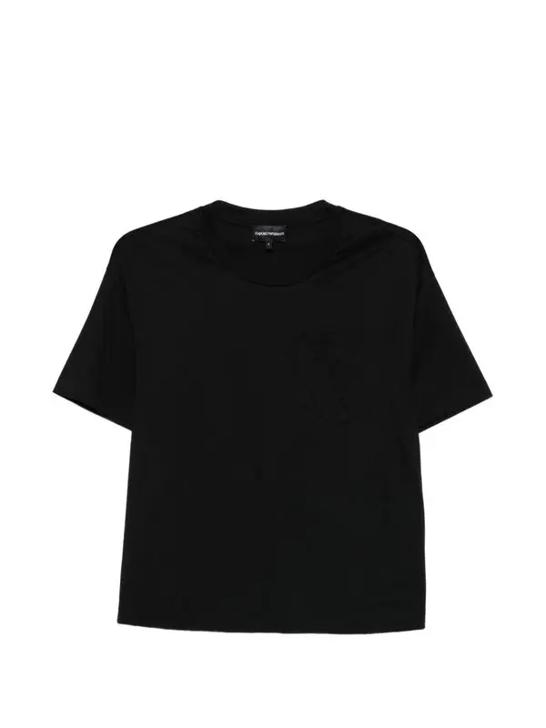 Emporio Armani Logo Cotton T-shirt - Black
