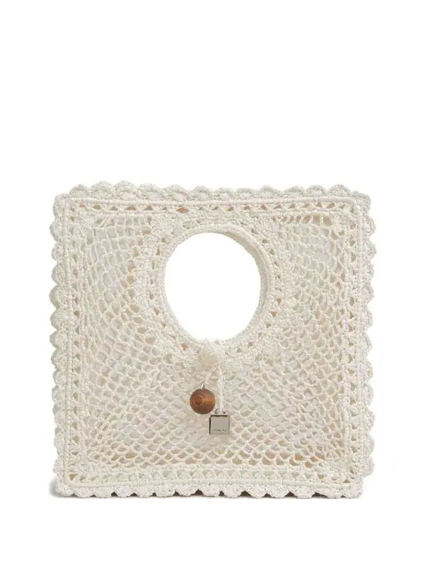 Jacquemus Le Petit Carre Spiaggia Handbag - White