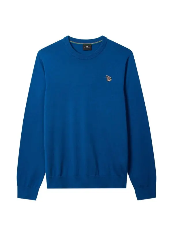 Paul Smith Zebra Logo Cotton Sweater - Blue