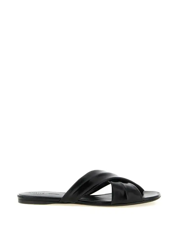 Khaite Liria Leather Flats - Black