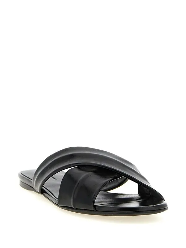 Khaite Liria Leather Flats - Black