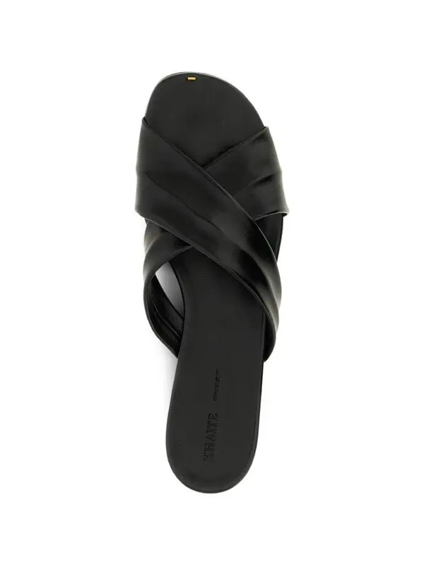 Khaite Liria Leather Flats - Black