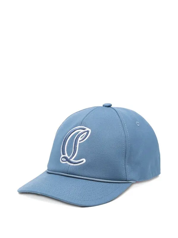 CHRISTIAN LOUBOUTIN Canvas Baseball Cap - Clear Blue