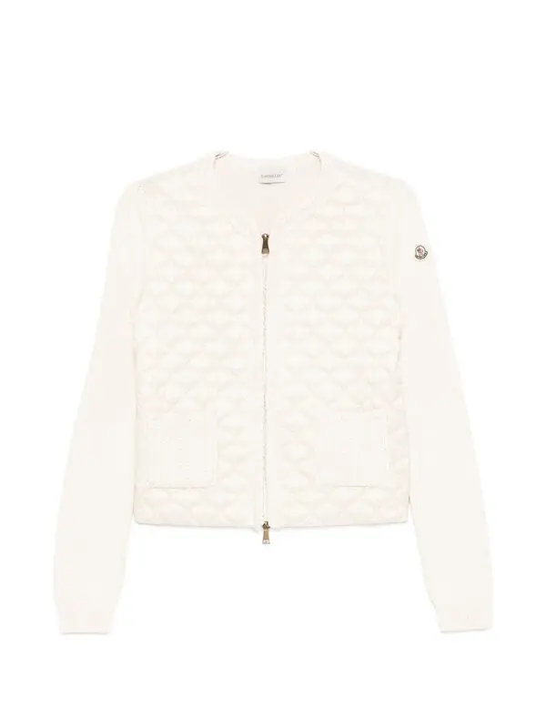 Moncler Padded Cardigan - White