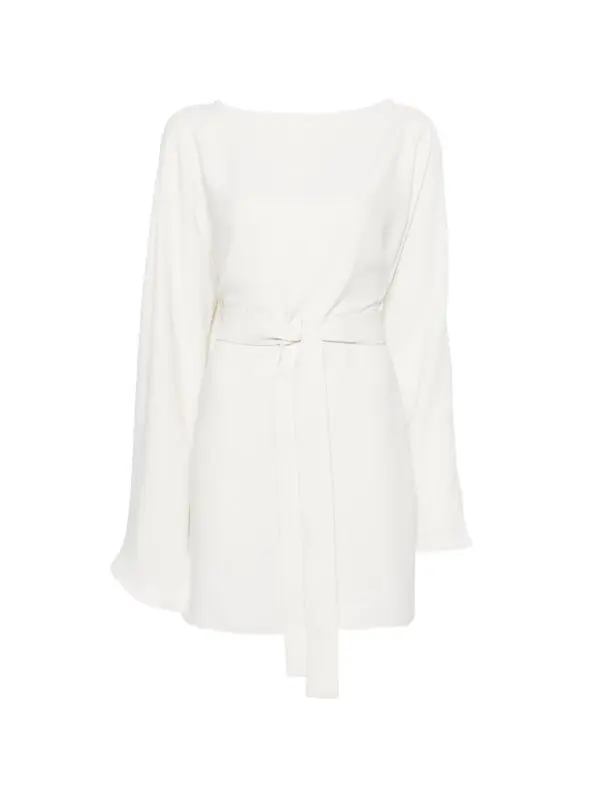 PAROSH Short Dress - Cream