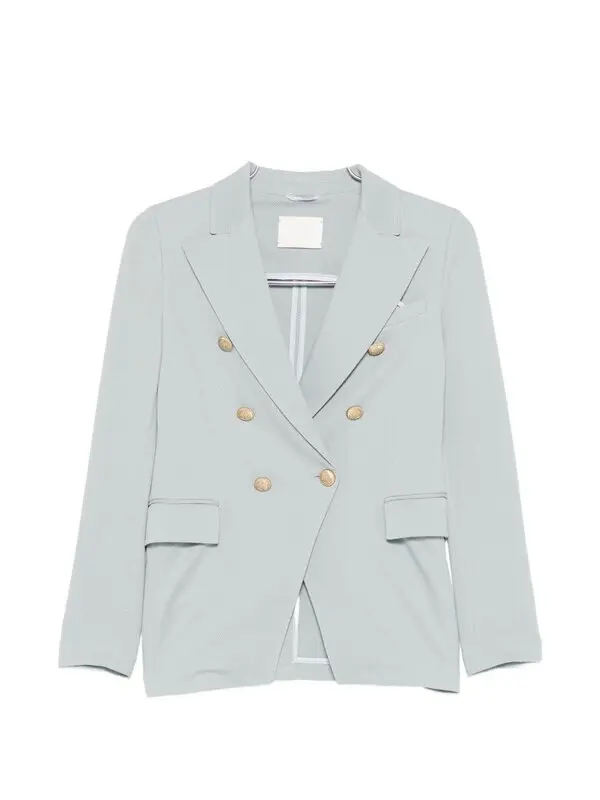 CIRCOLO 1901 Double-breasted Cotton Jacket - Clear Blue