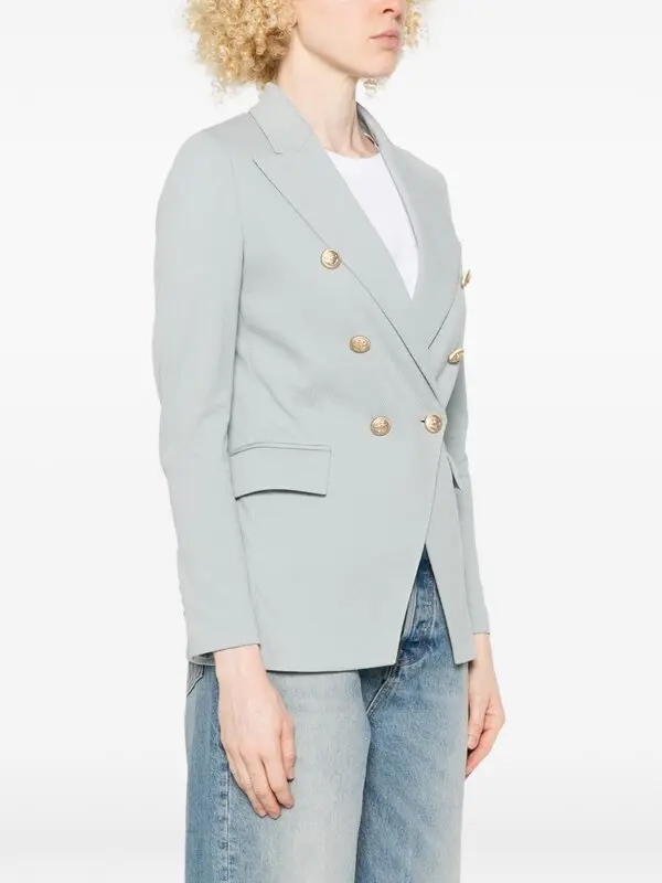 CIRCOLO 1901 Double-breasted Cotton Jacket - Clear Blue