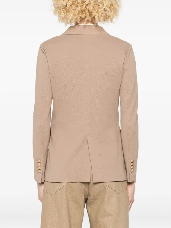 CIRCOLO 1901 Cotton Double-breasted Jacket - Marrone Chiaro