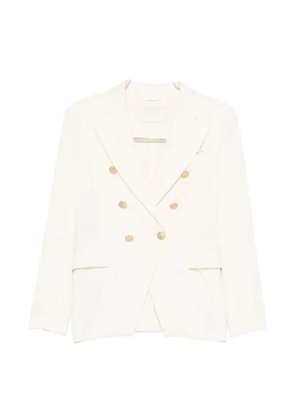 CIRCOLO 1901 Cotton Double-breasted Jacket - White