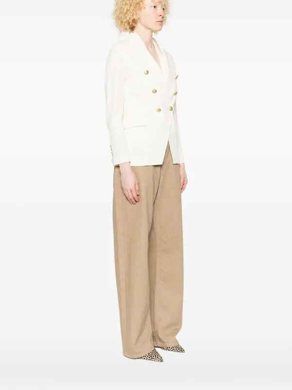 CIRCOLO 1901 Cotton Double-breasted Jacket - White
