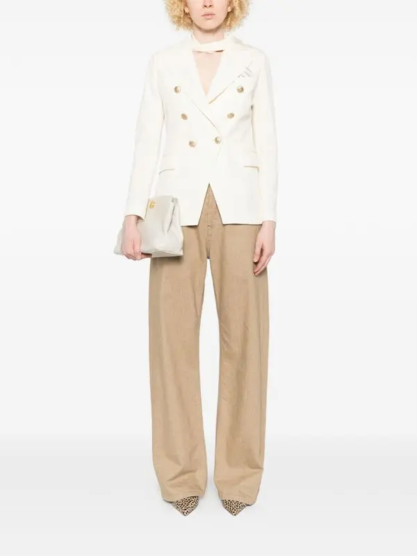 CIRCOLO 1901 Cotton Double-breasted Jacket - White