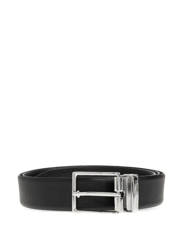 Emporio Armani Leather Belt - Black