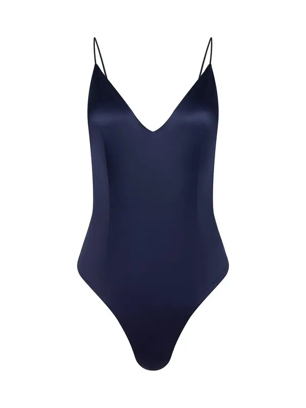 L'Agence Dara Stretch-satin Bodysuit