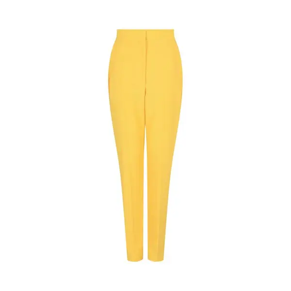 Alexander McQueen High-waist Cigarette Trousers - Yellow